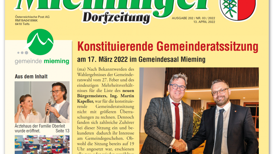 Mieming.online - Nachrichten, Reportagen, Bilder aus Mieming in Tirol